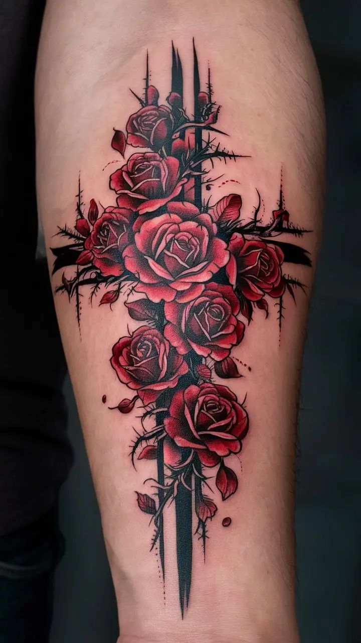 25 Cross Tattoo Designs 2025 For Men: Unique Ideas On Forearm, Arm ...