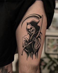 Grim Reaper Tattoo 2025: 25 Designs For Sleeve, Forearm, Back With ...