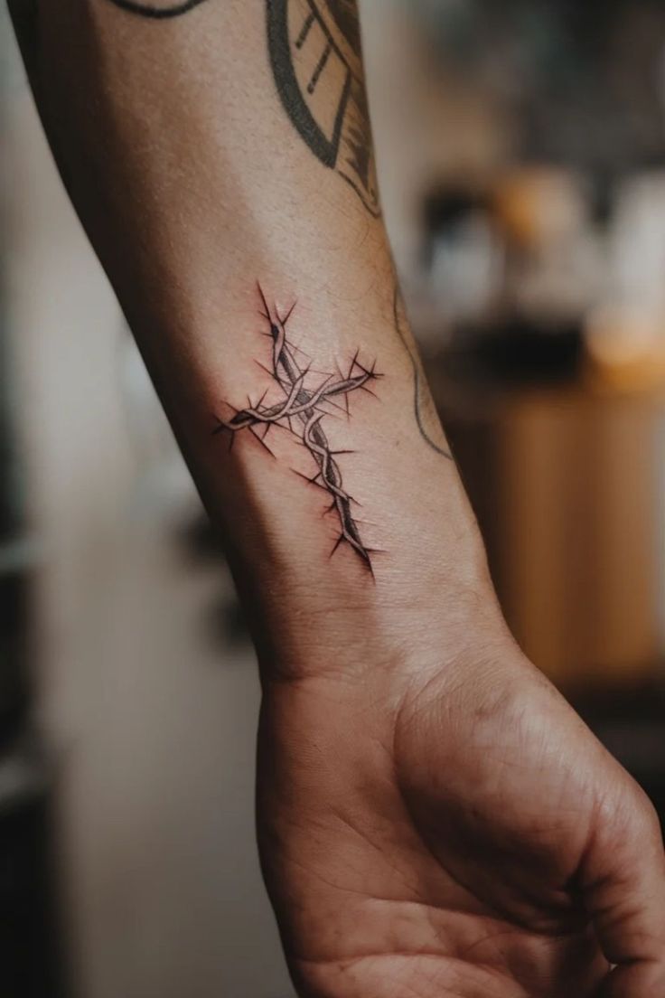 25 Cross Tattoo Designs 2025 For Men: Unique Ideas On Forearm, Arm ...