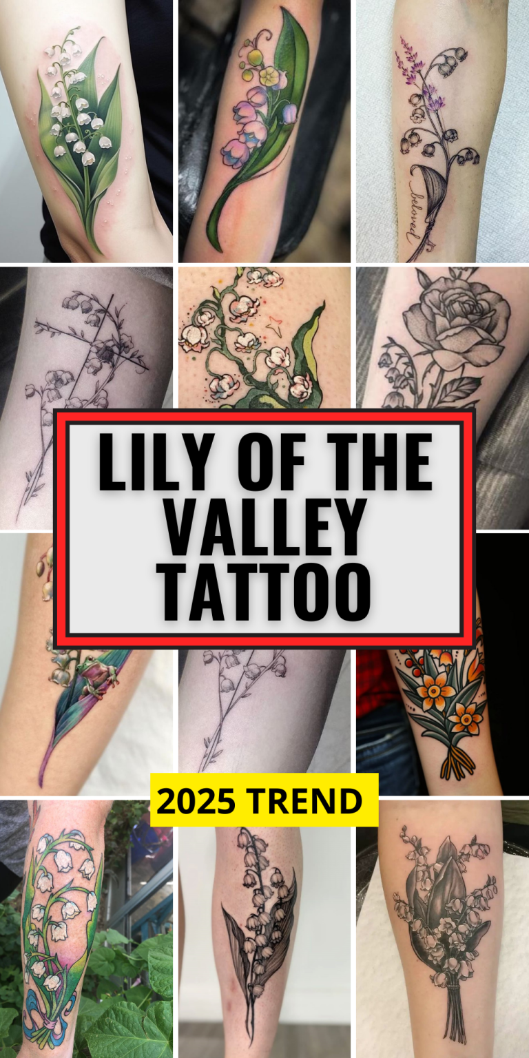 21 Stunning Lily Of The Valley Tattoo 2025 Ideas In Color, Minimalist ...