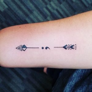 Semicolon Tattoos 2025: 20 Small Ideas With Butterfly, Sun, Star, Ocean ...