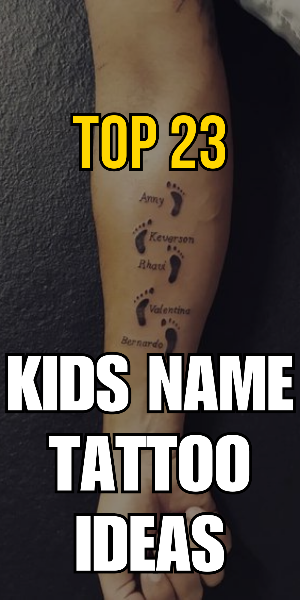 23 Kids Name Tattoo Ideas 2025 With Unique Designs For Men On Forearm ...