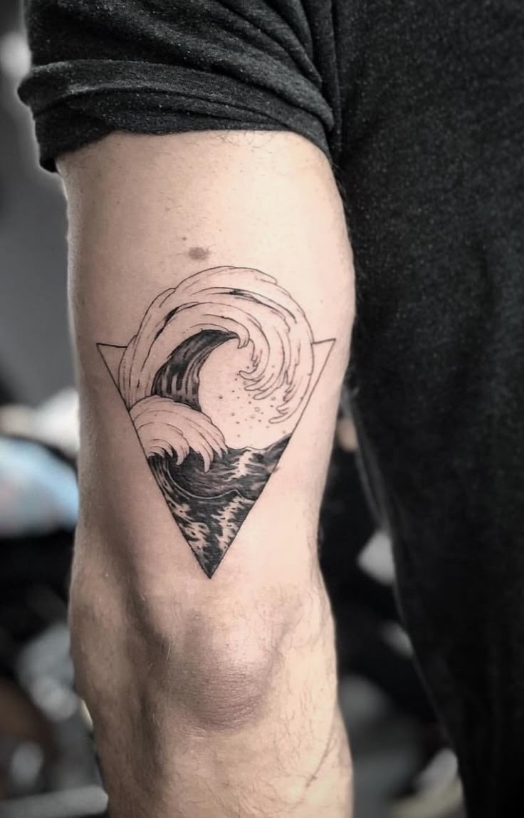 Wave Tattoo 2025: 22 Unique Ideas For Men With Ocean, Sun And ...