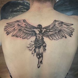 Angel Wings Tattoo 2025: 27 Bold and Meaningful Designs for Men on Back ...