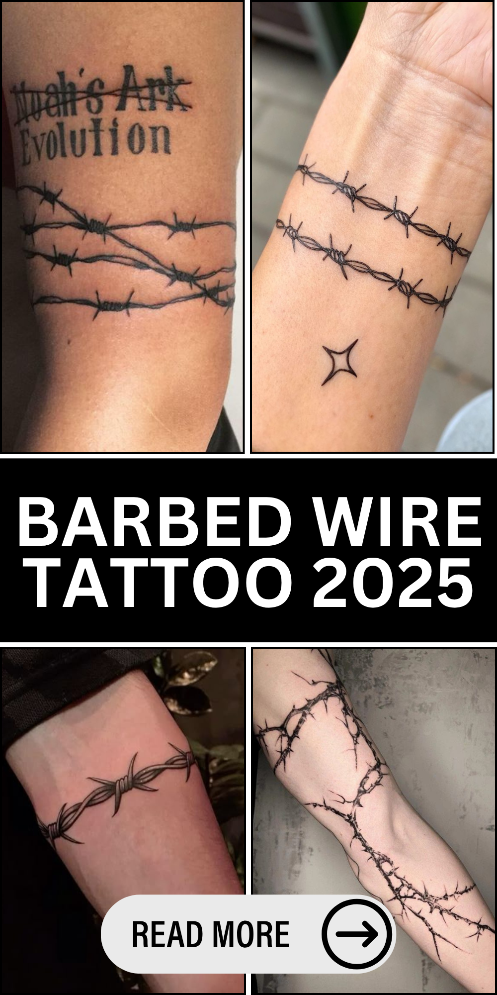 25 Bold and Unique Barbed Wire Tattoo Ideas 2025 for Wrist Arm Hand Leg ...