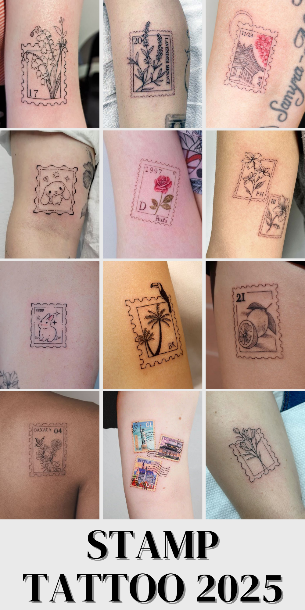 26 Stamp Tattoo Ideas for 2025 That Blend Travel, Vintage, and Style in ...