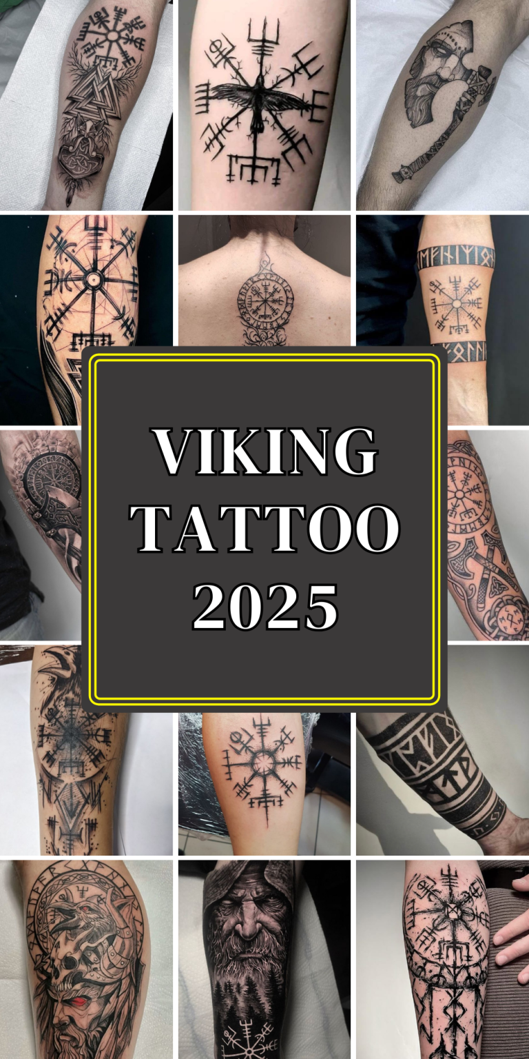25 Viking Tattoo Ideas 2025 with Norse Mythology, Runes, Valknut ...
