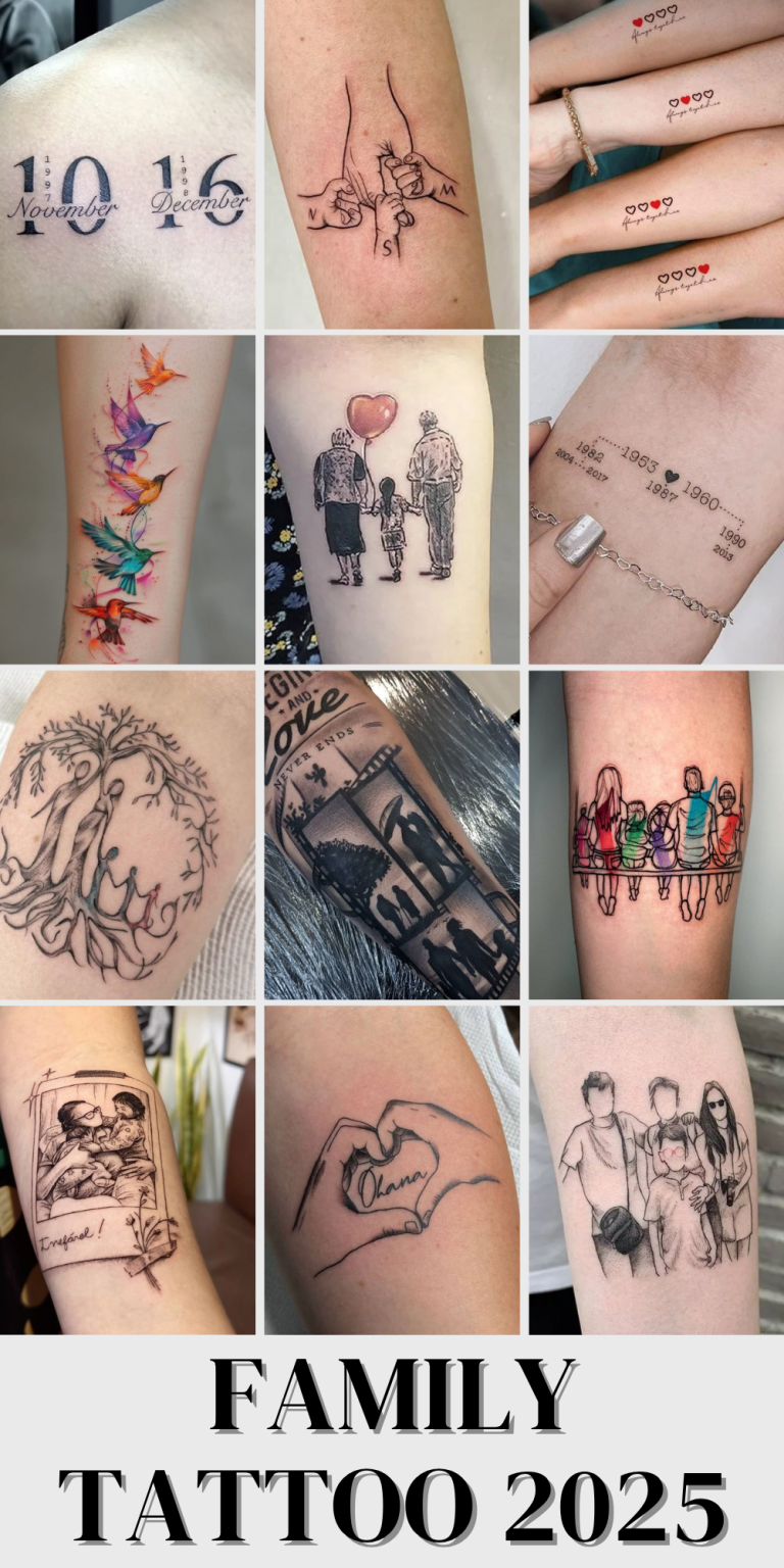25 Family Tattoo Ideas 2025 with Meaningful Designs for Women, Men ...