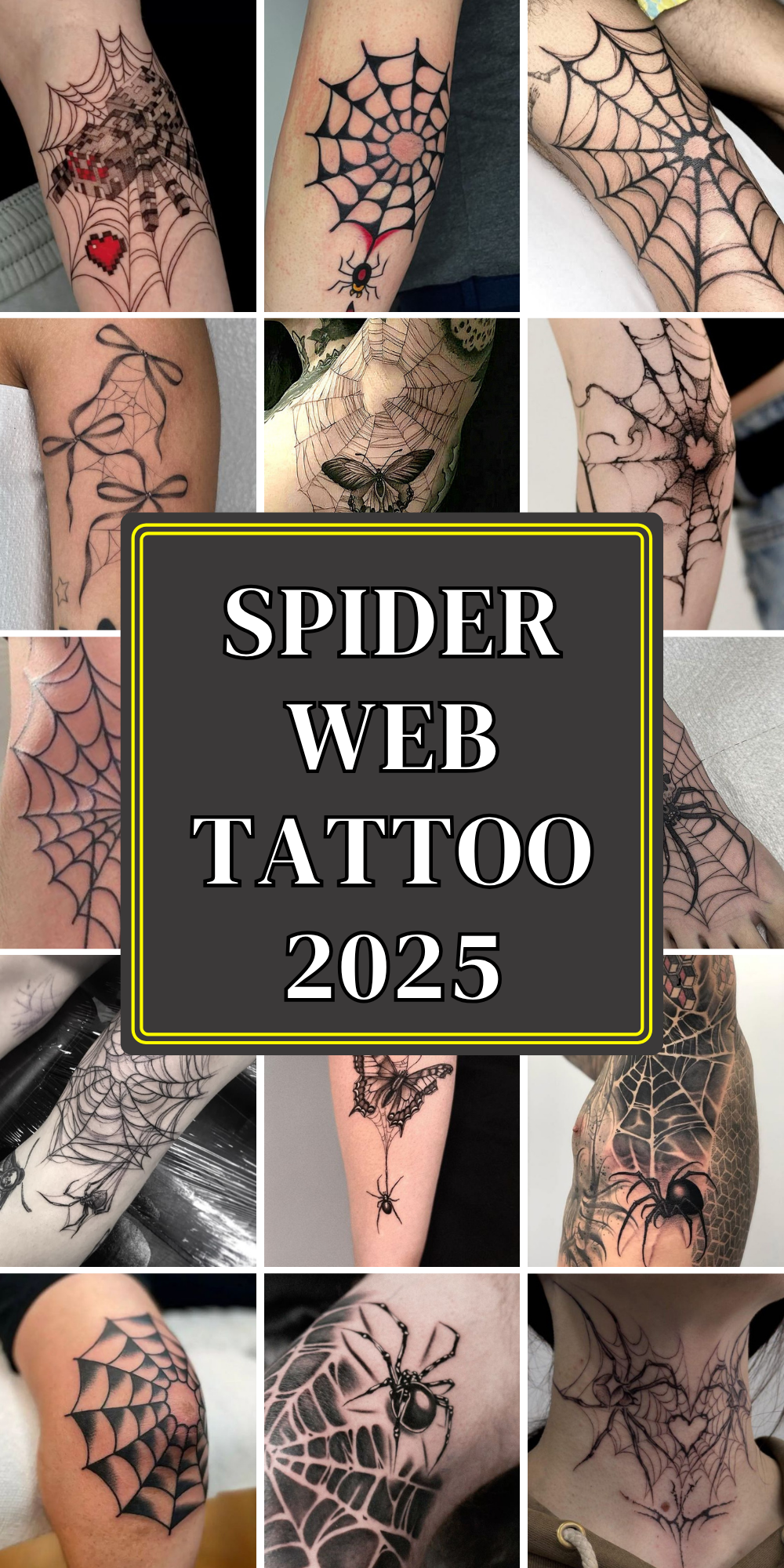 27 Bold Spider Web Tattoo Ideas for 2025: Edgy, Shaded, and Full of ...