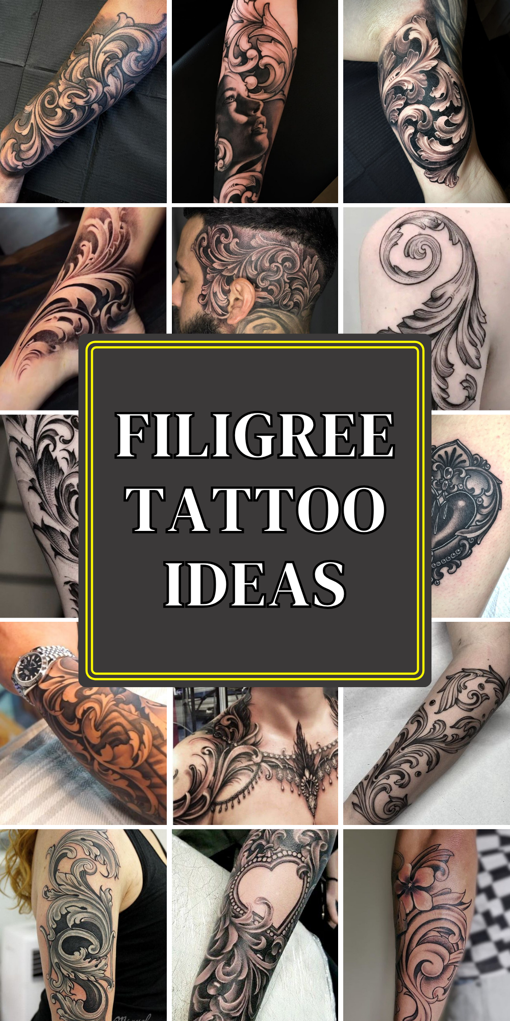 25 Filigree Tattoo Ideas for Elegant Body Art – Timeless Ornamental ...