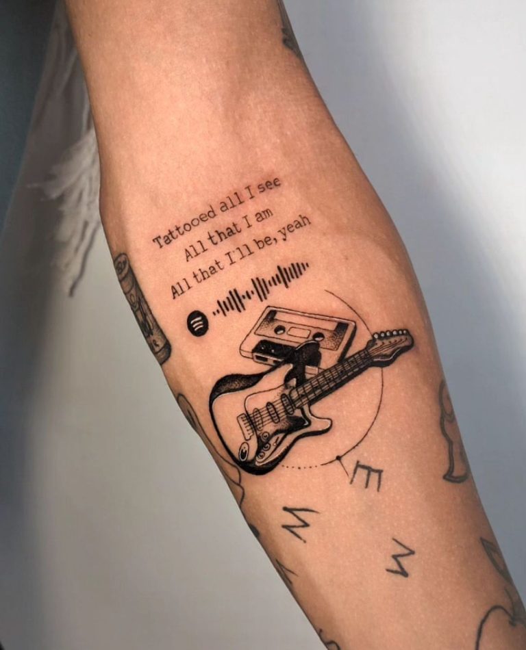 25 Guitar Tattoo Ideas for Men and Women Seeking Stylish, Meaningful ...