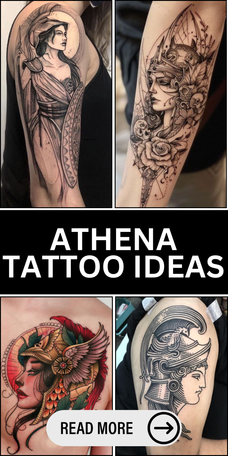 23 Athena Tattoo Ideas: Powerful Greek Goddess Designs for Modern Women ...