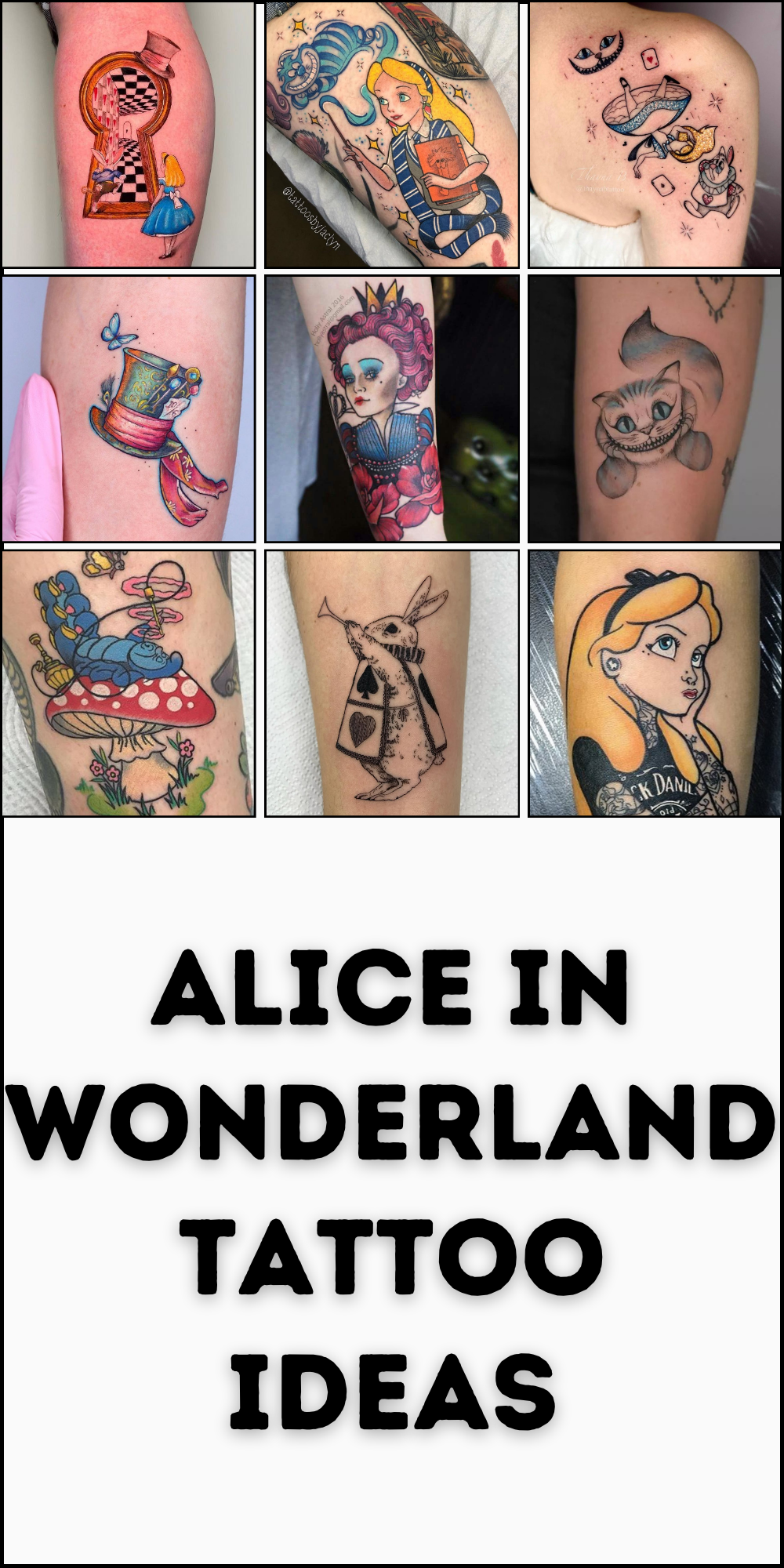 25 Alice in Wonderland Tattoo Ideas You’ll Actually Want
