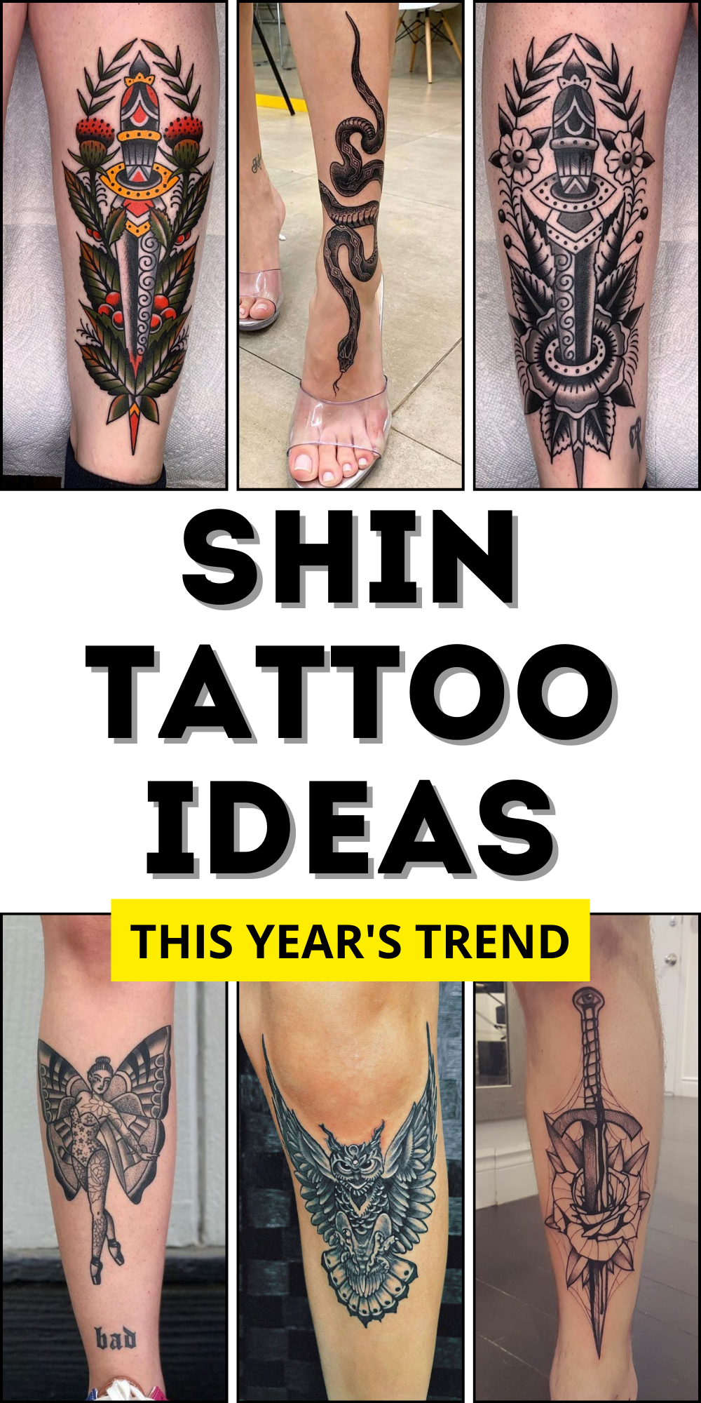 25 Shin Tattoo Ideas for Women and Men That Make a Bold Statement