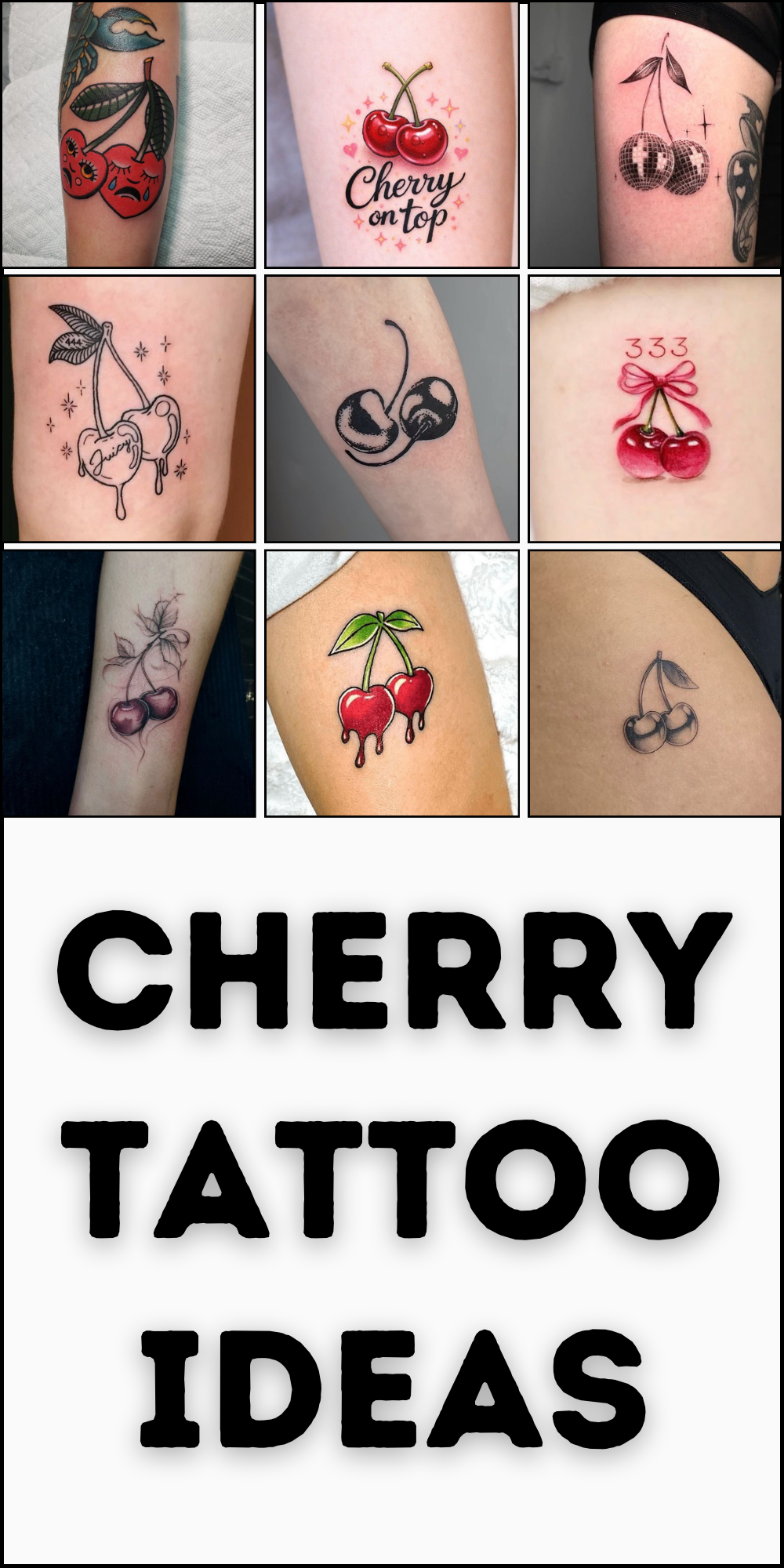 25 Cherry Tattoo Ideas for Women and Men: Sweet, Bold, Fine Line ...